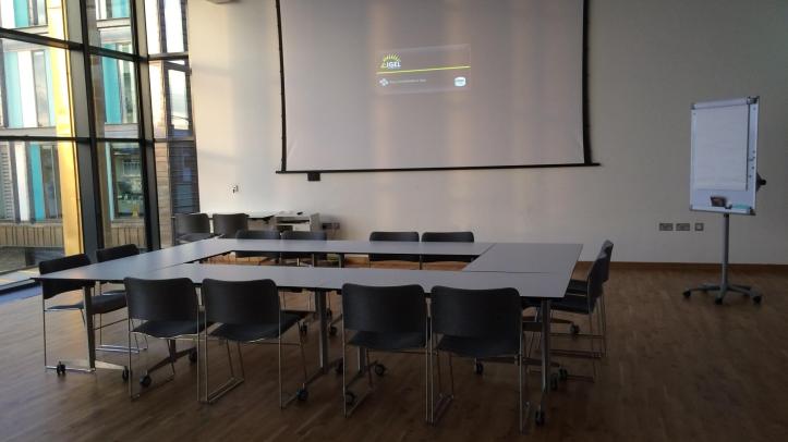 Room B view of screen